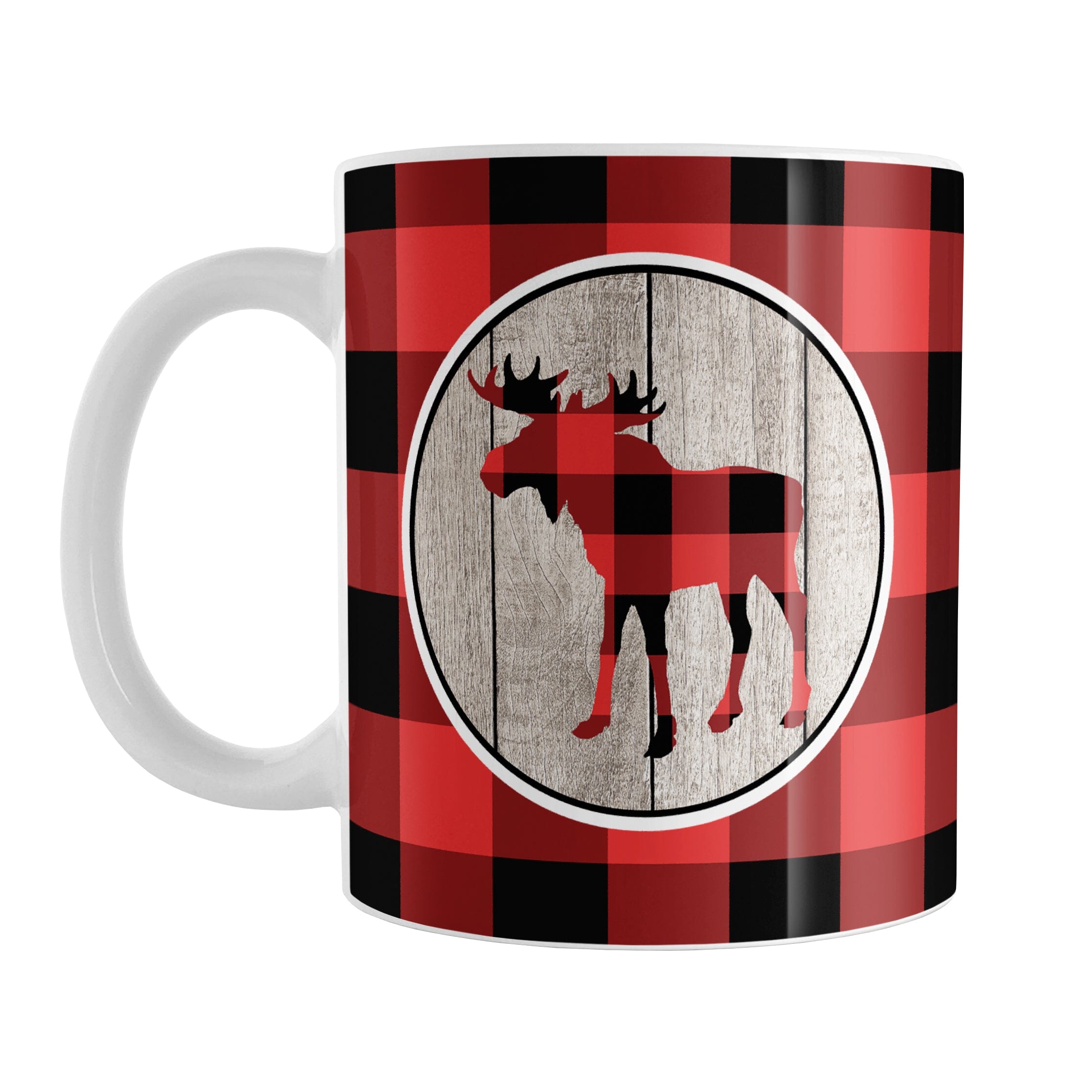 Rustic Red Buffalo Plaid Moose Mug – Kafetos